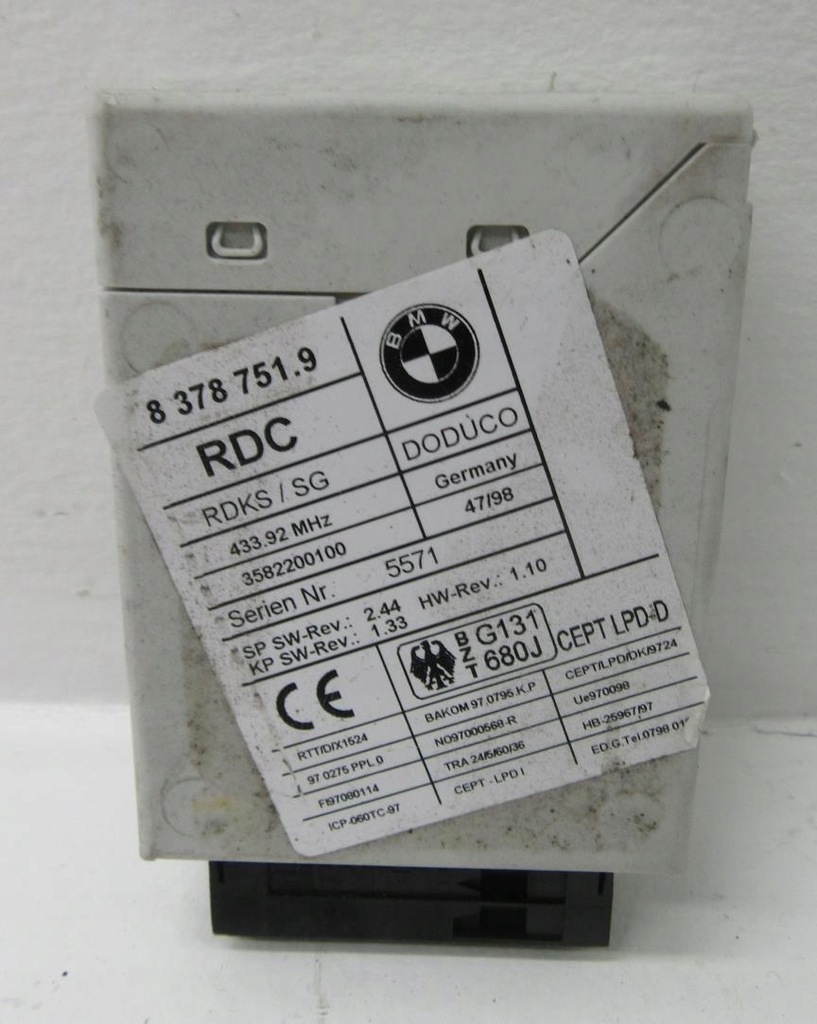 MODUŁ STEROWNIK RDC BMW E46 E38 E39 8378751 - 7860807930 - oficjalne ...