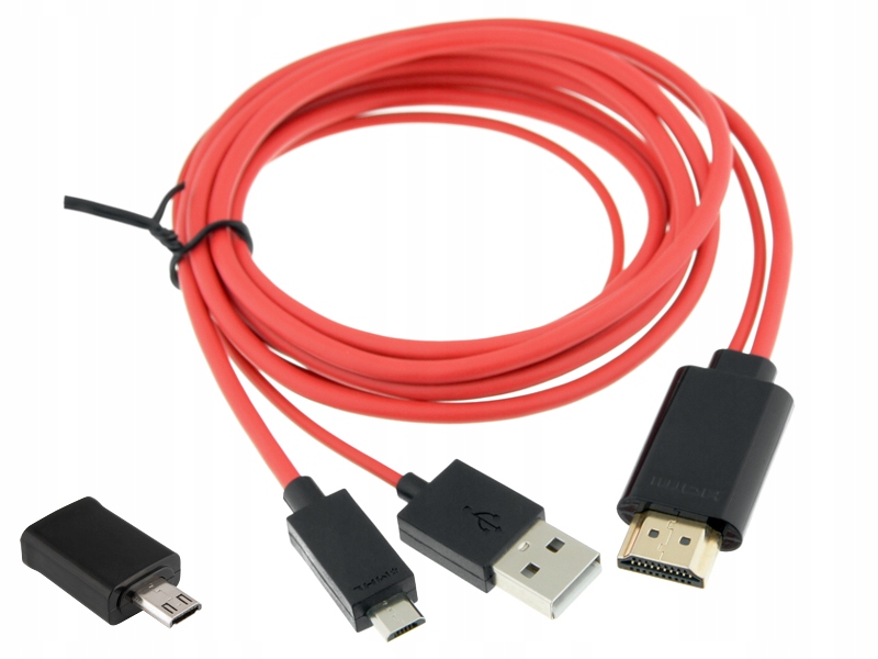 Adapter Kabel MHL Micro USB HDMI TV FullHD 1080p - 8817217176 ...