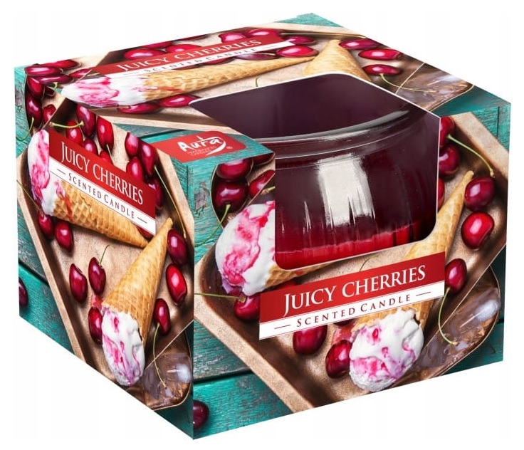 Bispol sn69-368 świeca w szkle SOCZYSTE WIŚNIE - 12663549961 ...