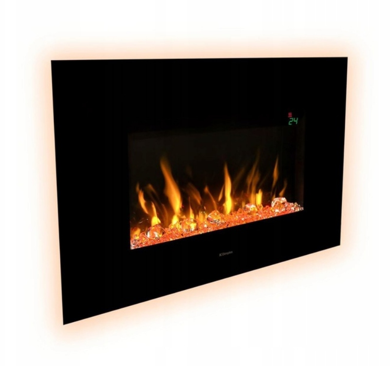 Kominek elektryczny ścienny Dimplex Toluca Deluxe Led 2000W ...