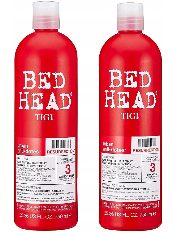 TIGI BED HEAD RESURRECTION SZAMPON + ODŻYWKA 750x2 - 11778153813 ...