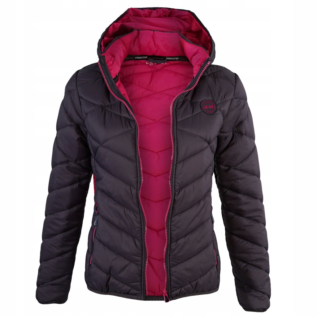 Damska kurtka jesienna pikowana GRAFIT AB027 XXL - 12559042545 - oficjalne archiwum Allegro