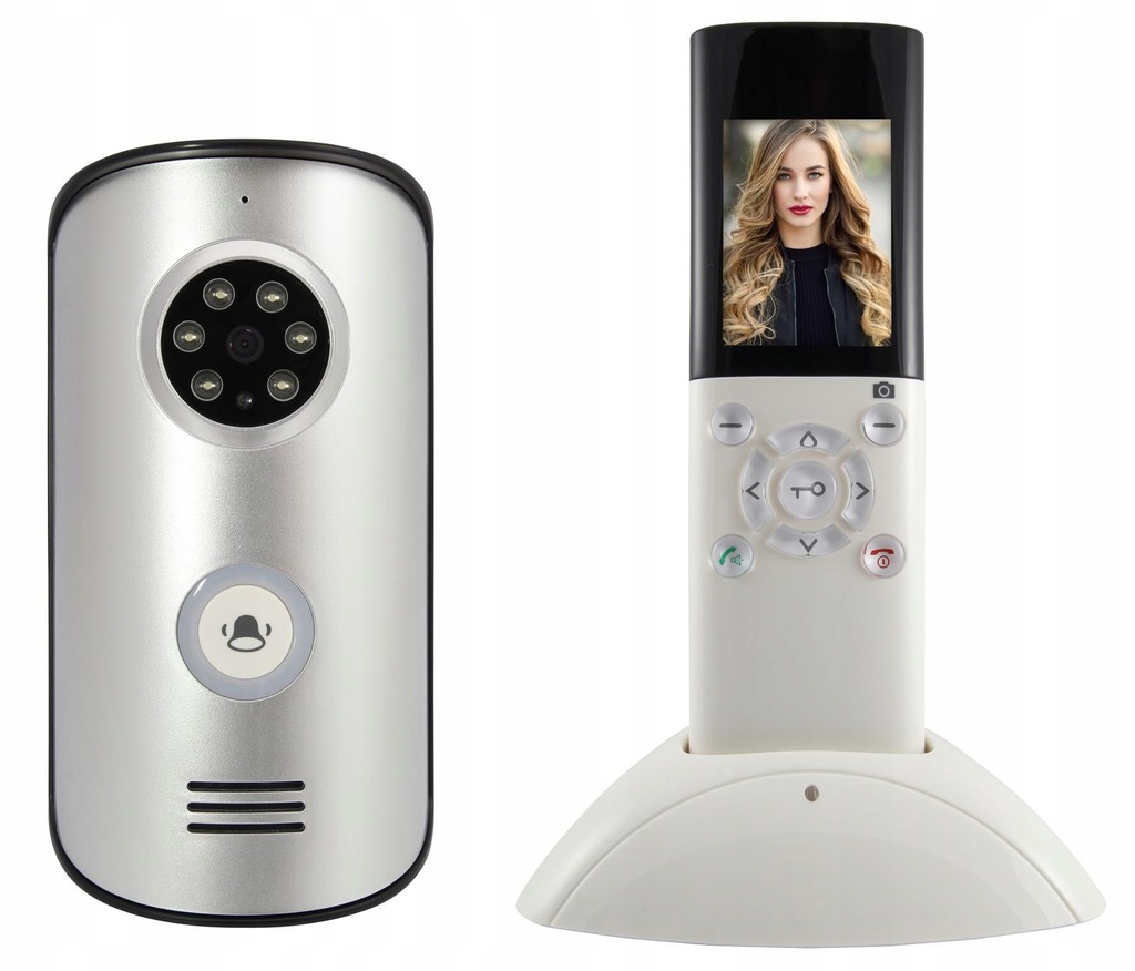 EURA Wideo Domofon Bezprzewodowy Rygiel Furtka - 8951697882 - oficjalne archiwum Allegro
