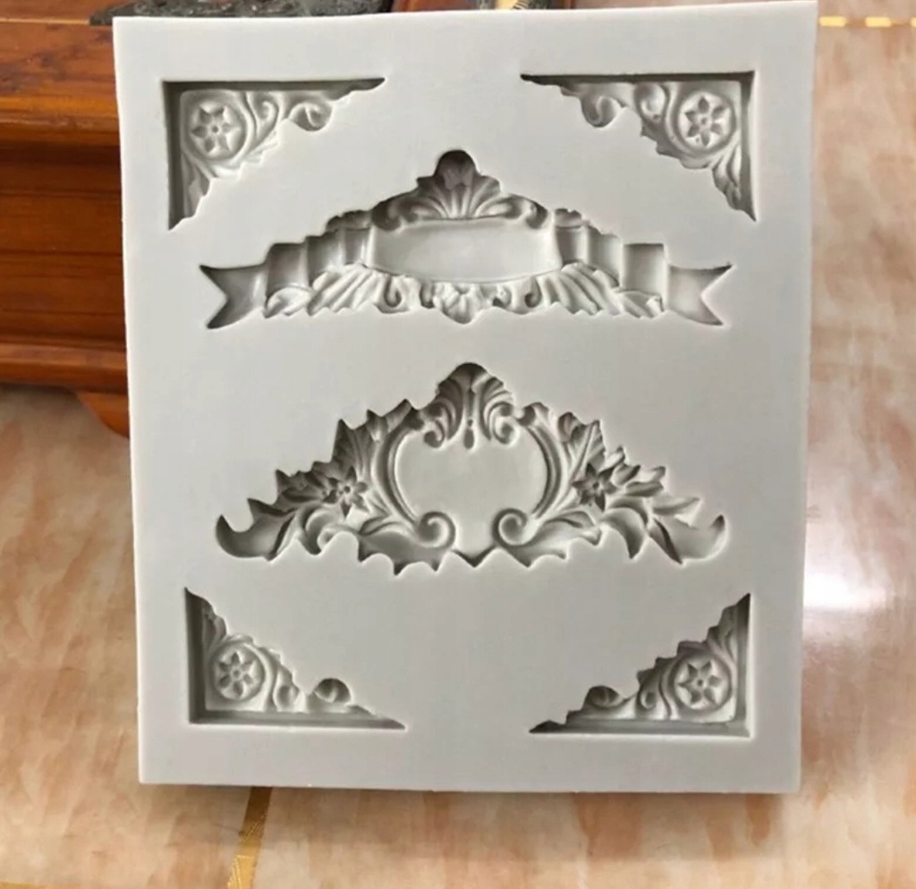 Forma silikonowa do odlewu - narożniki, dekory #67 - 12303409989 ...