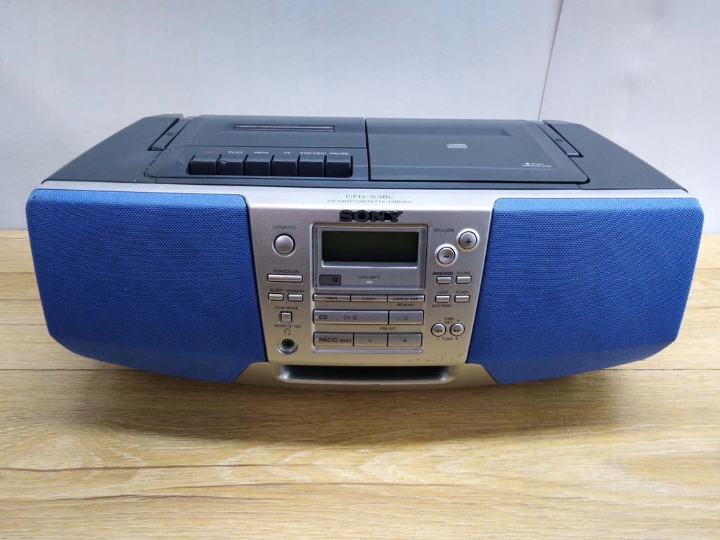 RADIO BOOMBOX SONY CD AUDIO FM/AM KASETA MEGA !! - 13263805380 - oficjalne archiwum Allegro