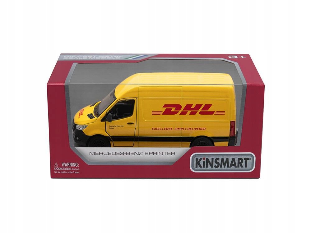 MERCEDES BENZ SPRINTER DHL EDITION 5 KINSMART - 12271781056 - oficjalne archiwum Allegro