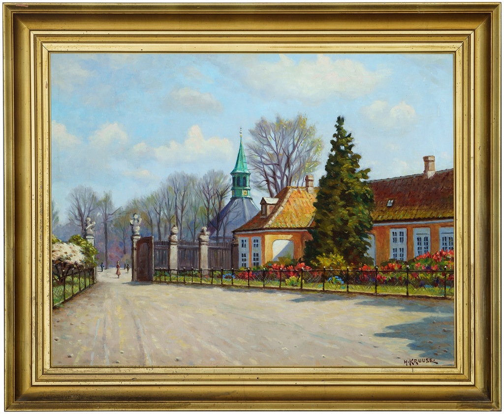 SCENA MIEJSKA HANS KRUUSE (1893-1964) STARY OBRAZ - 13091312459 ...