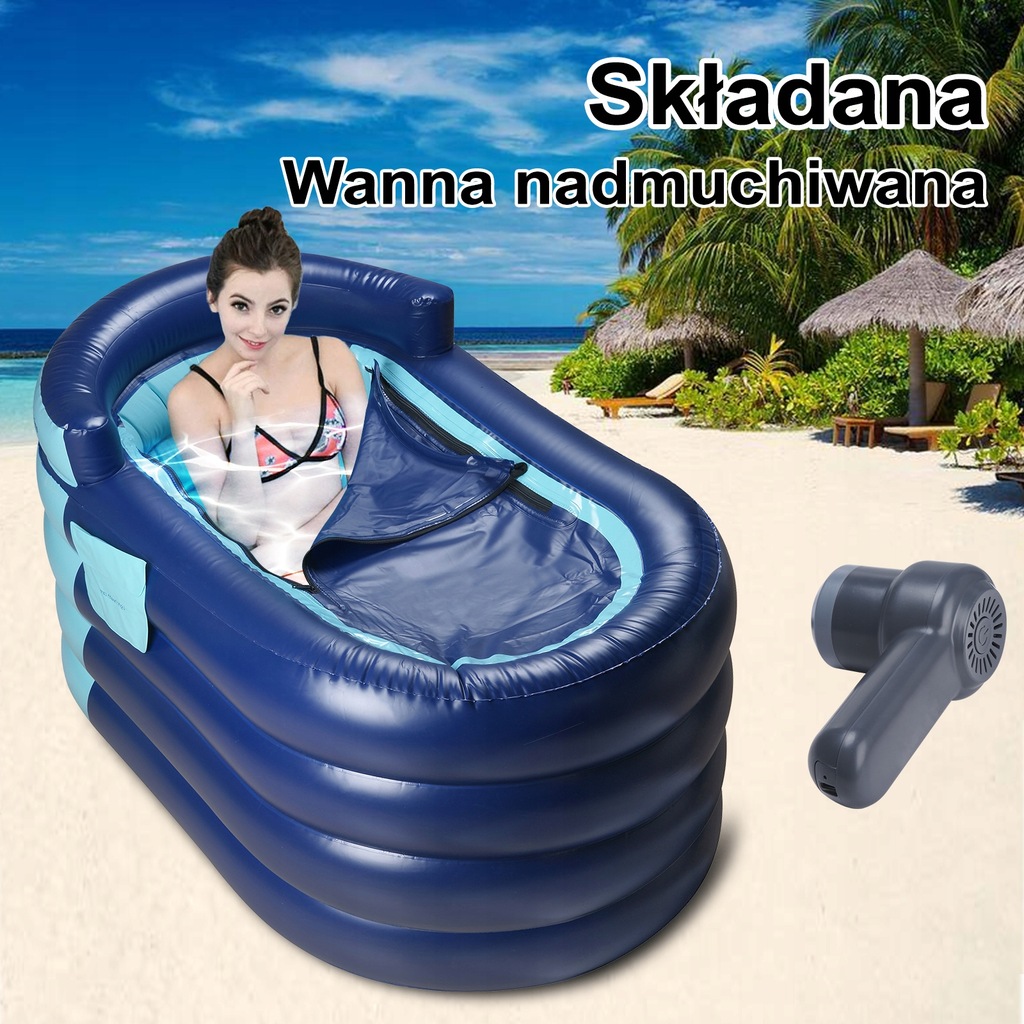 Wanna Składana Dmuchana Dla Dorosłych 160cm PVC - 12286995067 ...