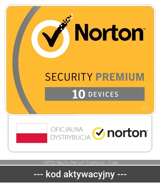 NORTON Security Premium 10 stanowisk 3 Lata 8202122573 oficjalne archiwum Allegro