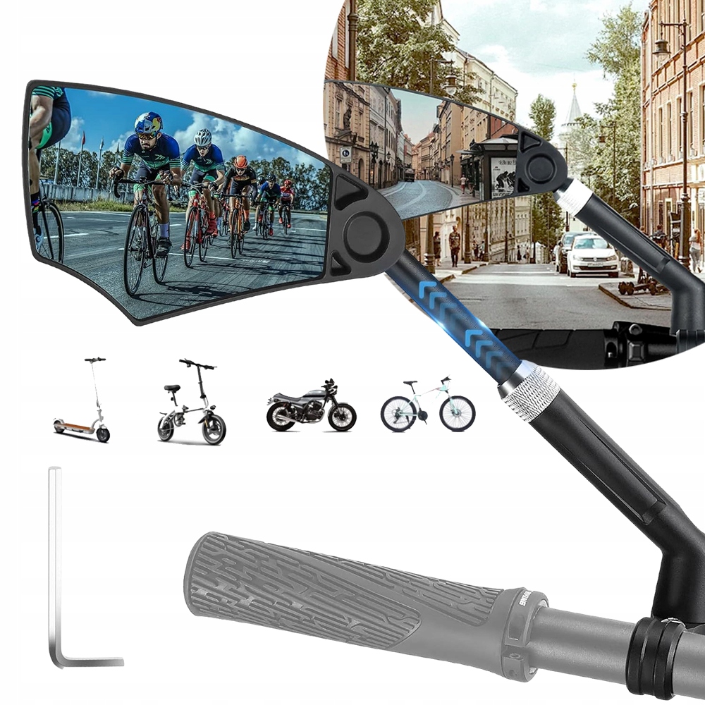 LUSTERKO ROWEROWE DO ROWERU Z REGULACJĄ KĄTA NA KIEROWNICĘ WSTECZNE ...