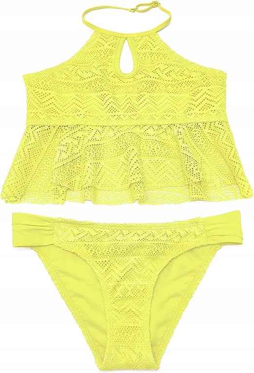 SHEKINI Strój kąpielowy dziewczęcy dwuczęściowy Tankini 12-14 lat ...