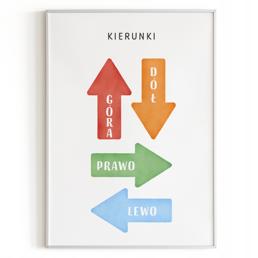 Plakat edukacyjny "Kierunki" PDF A2 do druku - 13725181602 - oficjalne ...