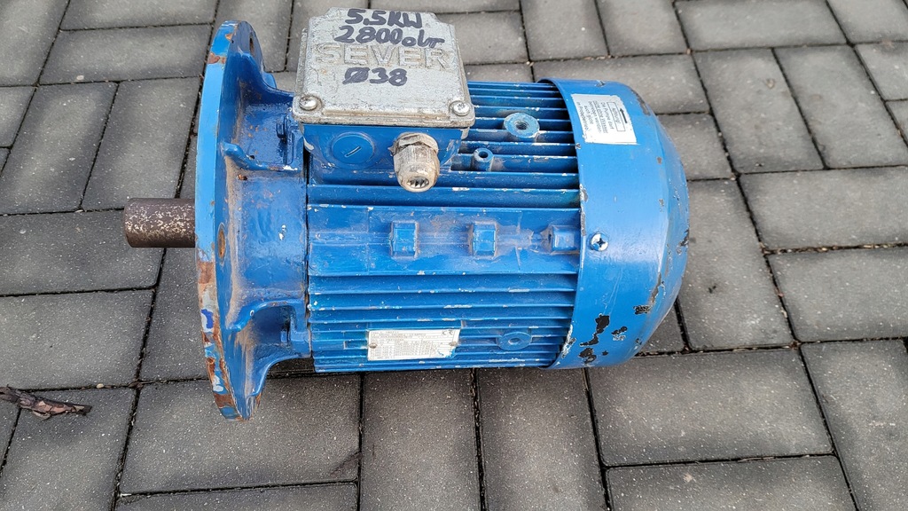 Silnik elektryczny MEZ 5.5KW 2900 2800 obrotów - 10453760095 - oficjalne archiwum Allegro