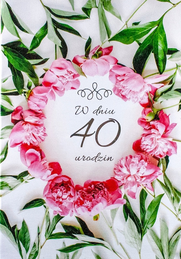 40-te URODZINY, KARTKA NA CZTERDZIESTE URODZINY - 12497188932 - oficjalne archiwum Allegro
