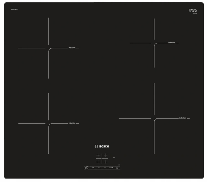 Płyta indukcyjna BOSCH PUE611BB1E BEZRAMKOWA SZKŁO - 9830519207 ...