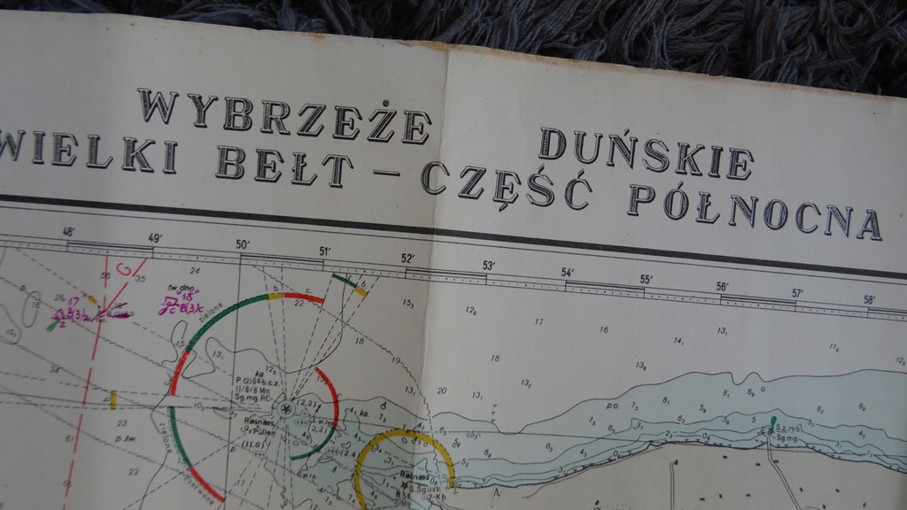 KOLEKCJONERSKA MAPA WOJSKOWA PLAN HISTORIA MORZE BAŁTYCKIE WIELKI BEŁT ...