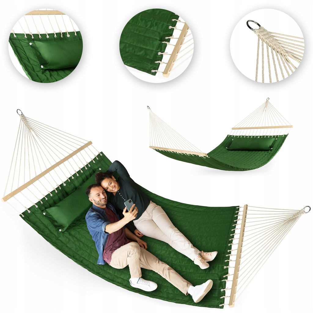 HAMAK OGRODOWY DWUOSOBOWY DUŻY Z PODUSZKĄ OUTTEC - 13533705920 ...