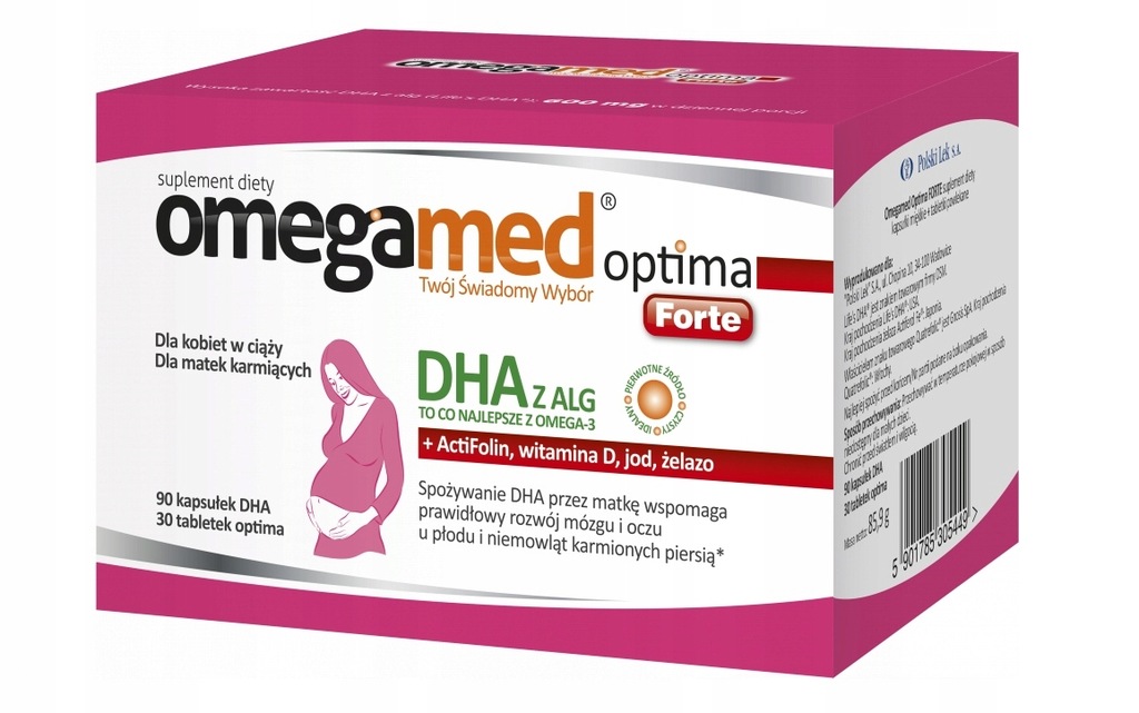 OMEGAMED Optima FORTE 90 kaps. DHA + 30 kapsułek - 11198862261 ...