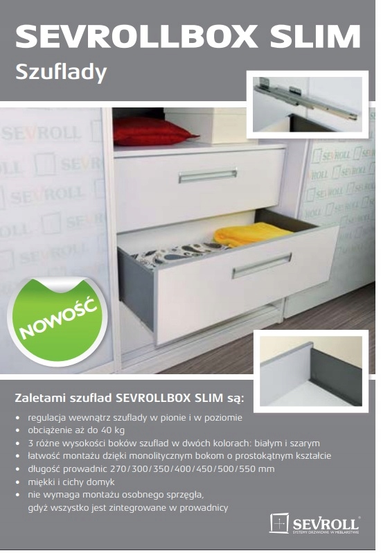 Szuflada Sevroll Box Slim H-199 L-500, SEVROLLBOX - 11289413266 ...