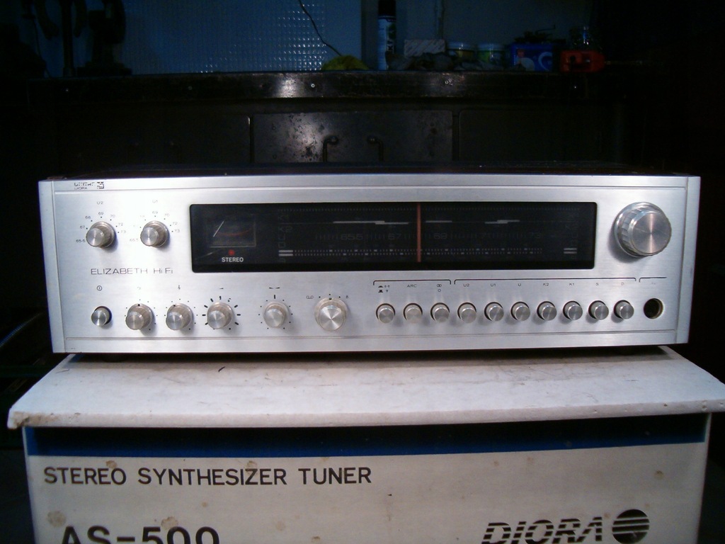 Amplituner Elizabeth Hi-Fi DSH-101 pomarańczowa skala i wskaźnik ...