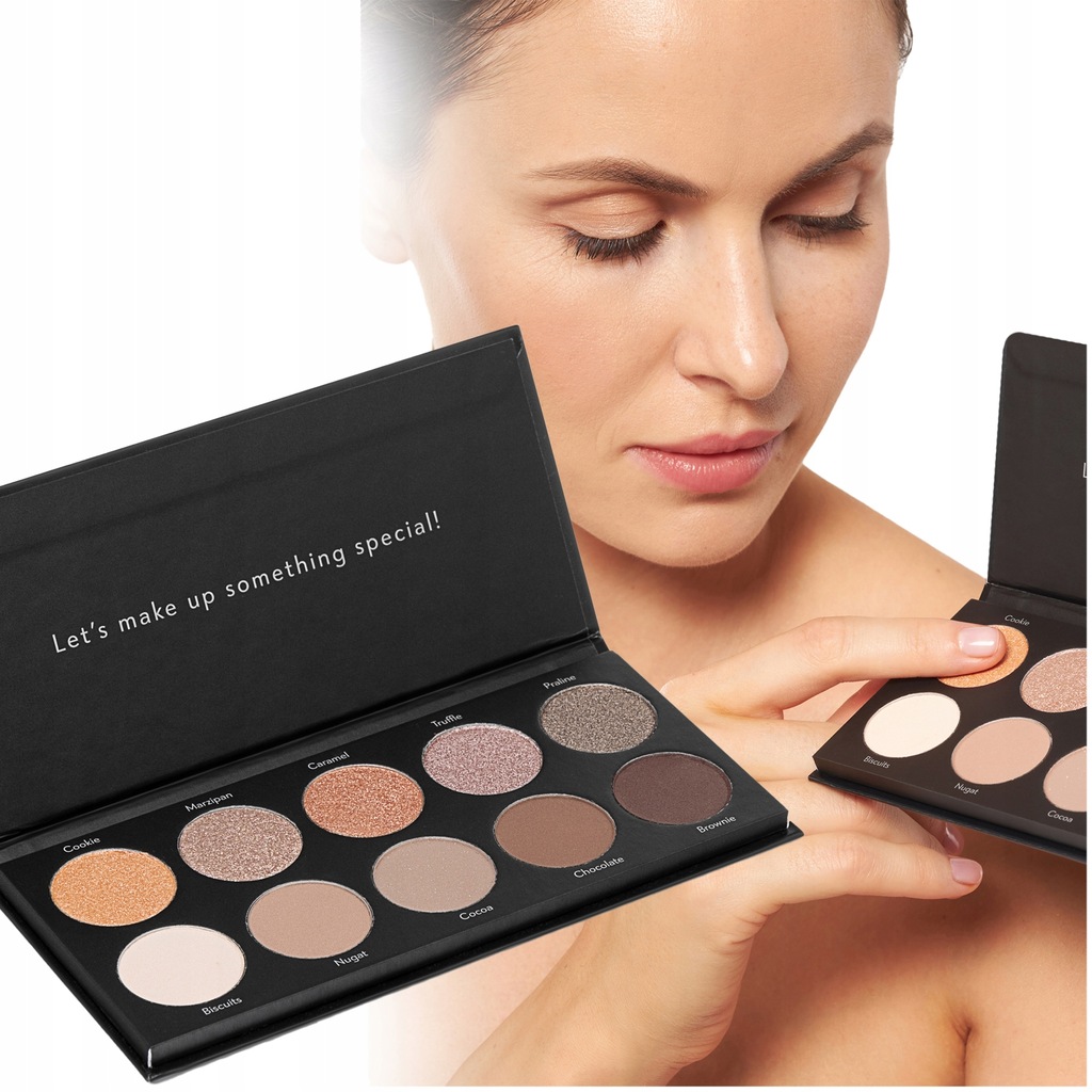 CIENIE DO POWIEK trwałe zestaw Kolorowa PALETKA PERŁOWE MATOWE ...