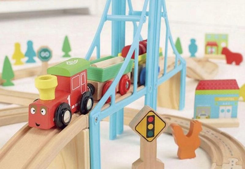 Drewniana kolejka Carousel 200301 jak Brio 60el. - 10669605095 ...