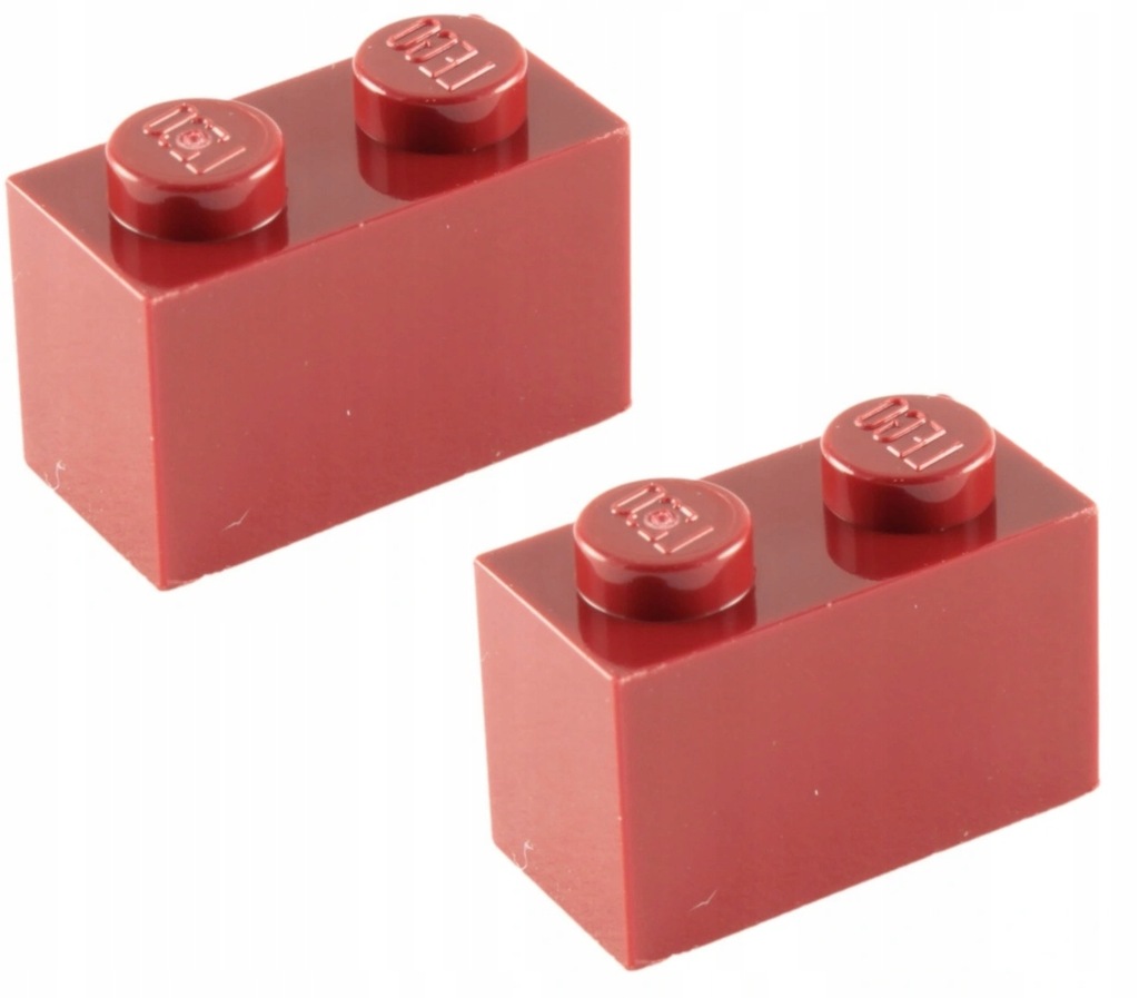 LEGO Klocek 1x2 Ciemny Czerwony/Dark Red 3004 2szt - 10915909725 - oficjalne archiwum Allegro