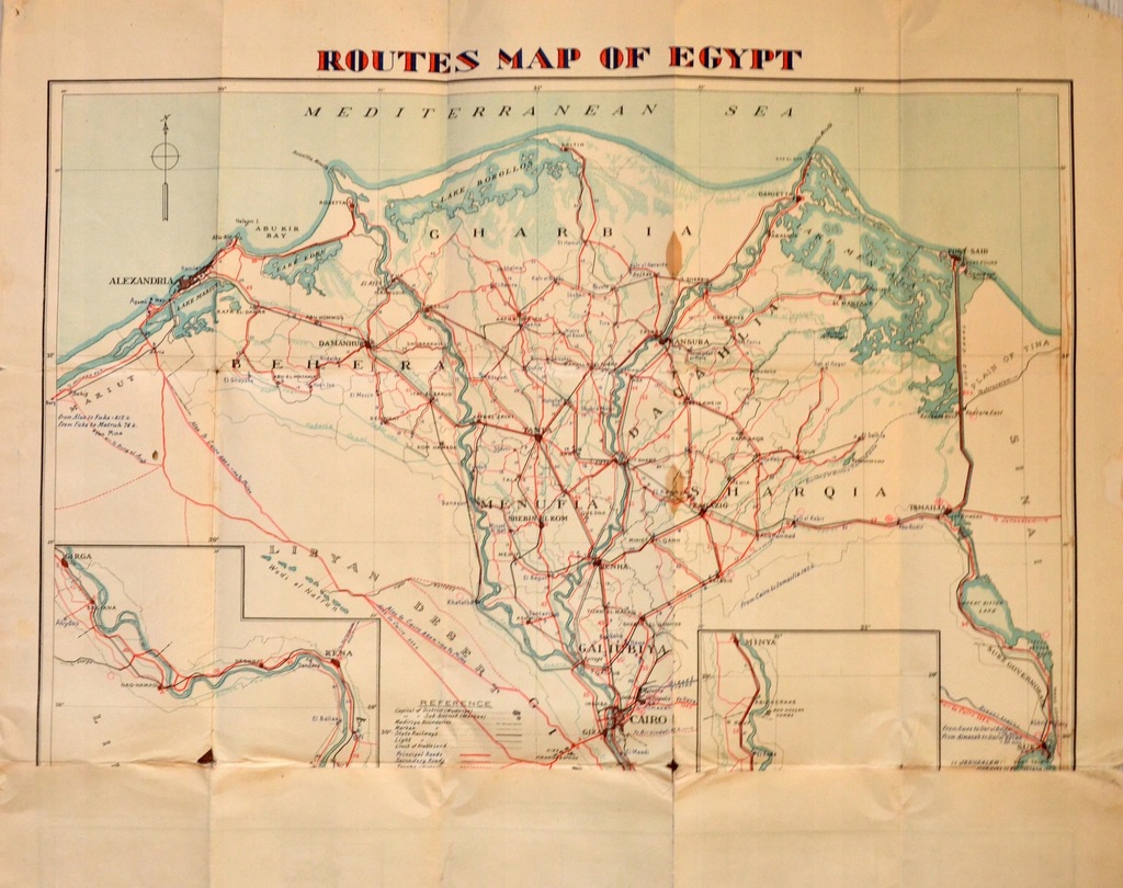 == A. NICOHOSOFF Road Map of Egypt [Egipt mapa] == - 7983500231 ...
