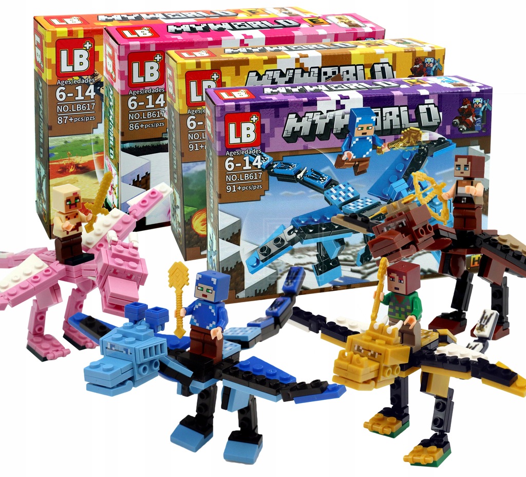 KLOCKI Minecraft Walka Smoków SMOK 4w1 350ele - 13129431354 - oficjalne ...