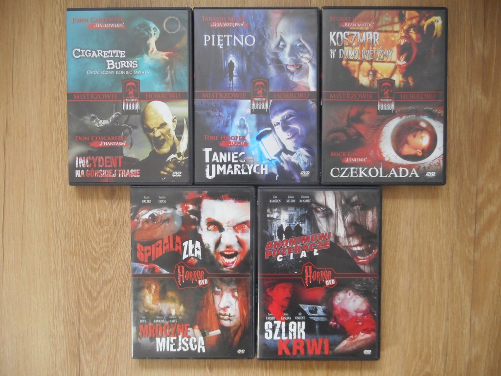 10x MISTRZOWIE HORRORU ZESTAW PAKIET HORROR DVD - 12355589691 - oficjalne archiwum Allegro