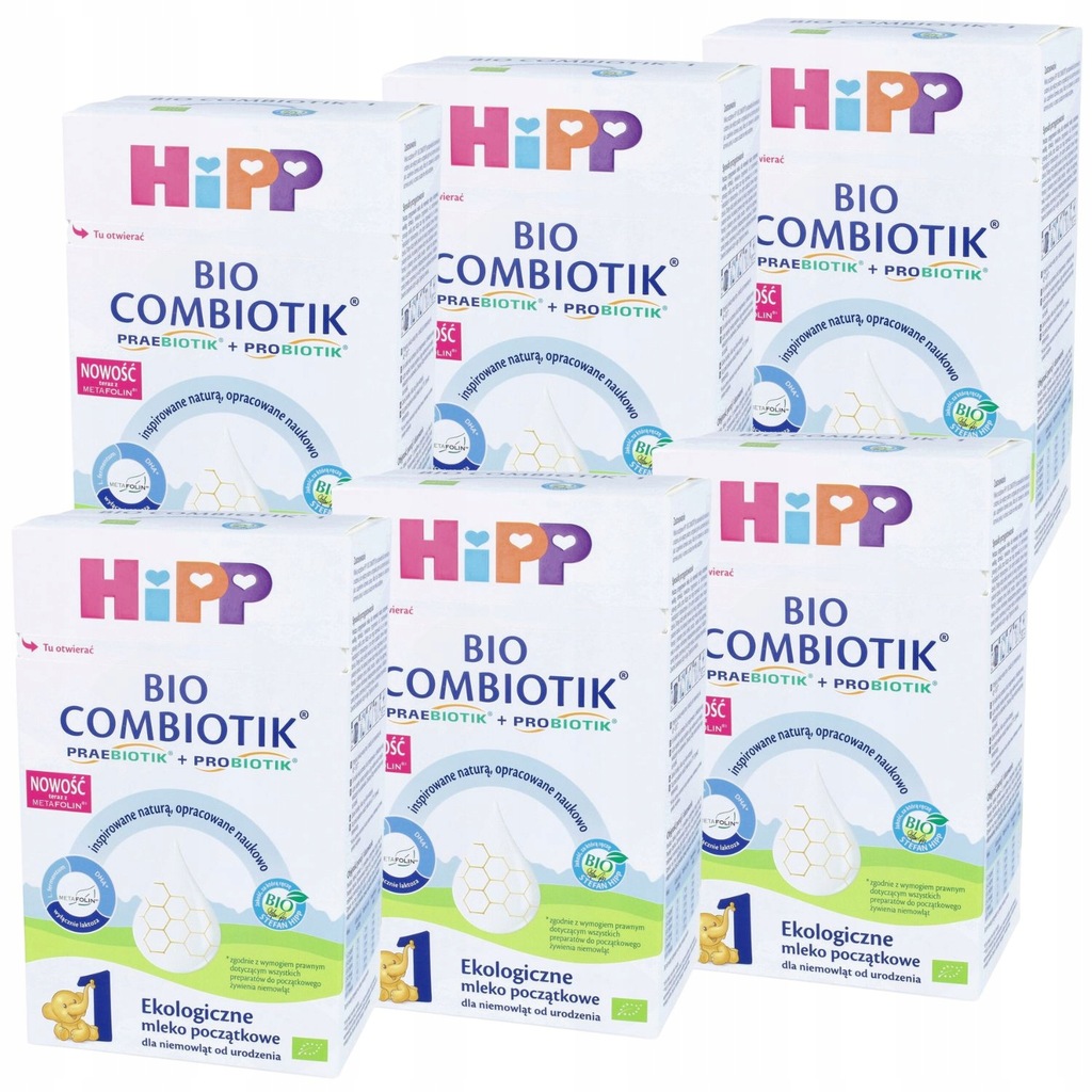 HiPP Bio Combiotik 1 Eko mleko początkowe 6 x 550g - 13580481221 ...