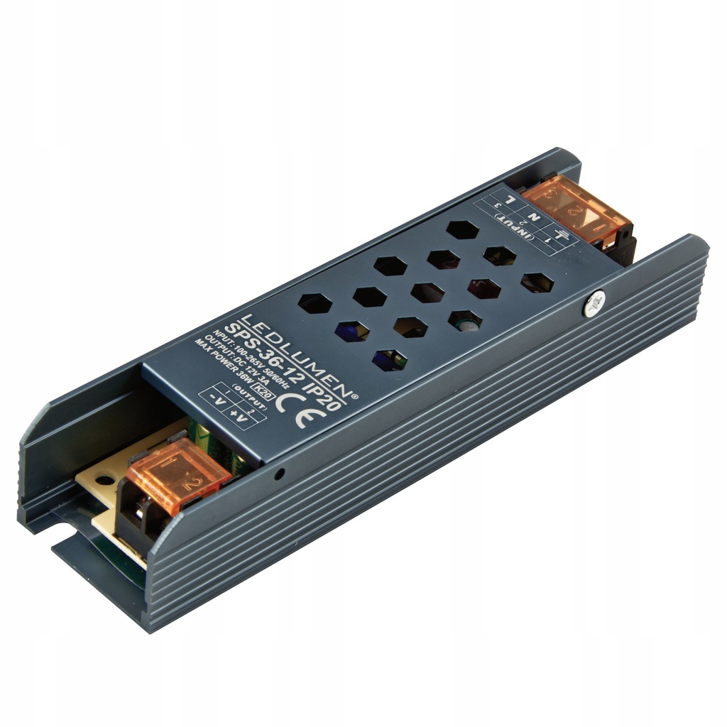 Zasilacz Montażowy Modułowy LED 12V DC 36W 3A IP20 Mały Slim Do Taśm ...