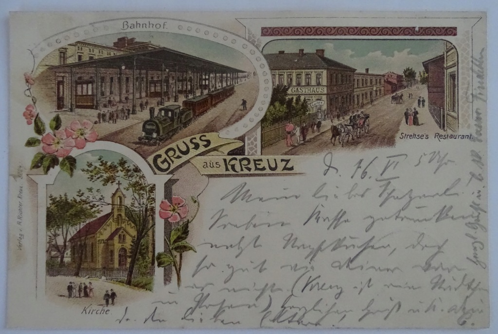Kreuz (Ostbahn) 1900r . Krzyż Wielkopolski (1240) - 13245479702 ...