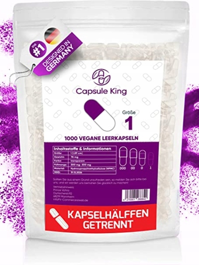 CAPSULE KING Kapsułki do napełniania 1000 szt - 14063959866 - oficjalne ...