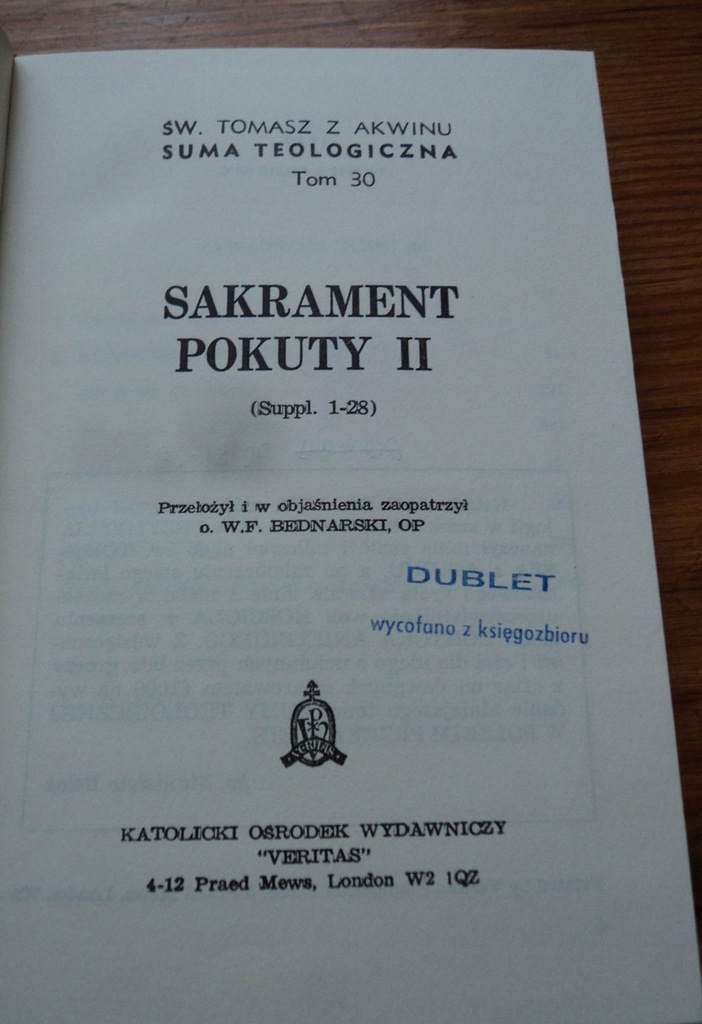 Suma teologiczna św. Tomasza - 34 tomy (komplet) - 12761836519 ...