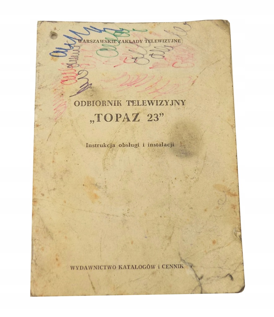 Instrukcja obsługi telewizora TOPAZ 23 lata 60-te - 15418338763 - oficjalne archiwum Allegro
