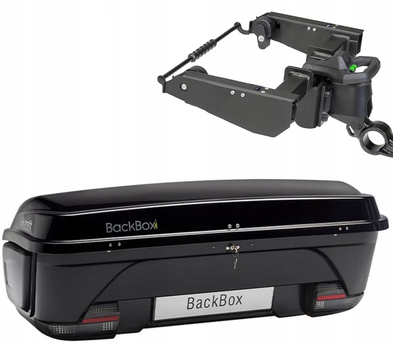 Box na hak holowniczy MFT BackBox Czarny + Baza na HAK BackCarrier ...