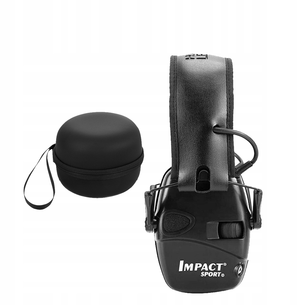 Słuchawki Aktywne Ochronne Strzeleckie black+ETUI - 13393042578 - oficjalne archiwum Allegro