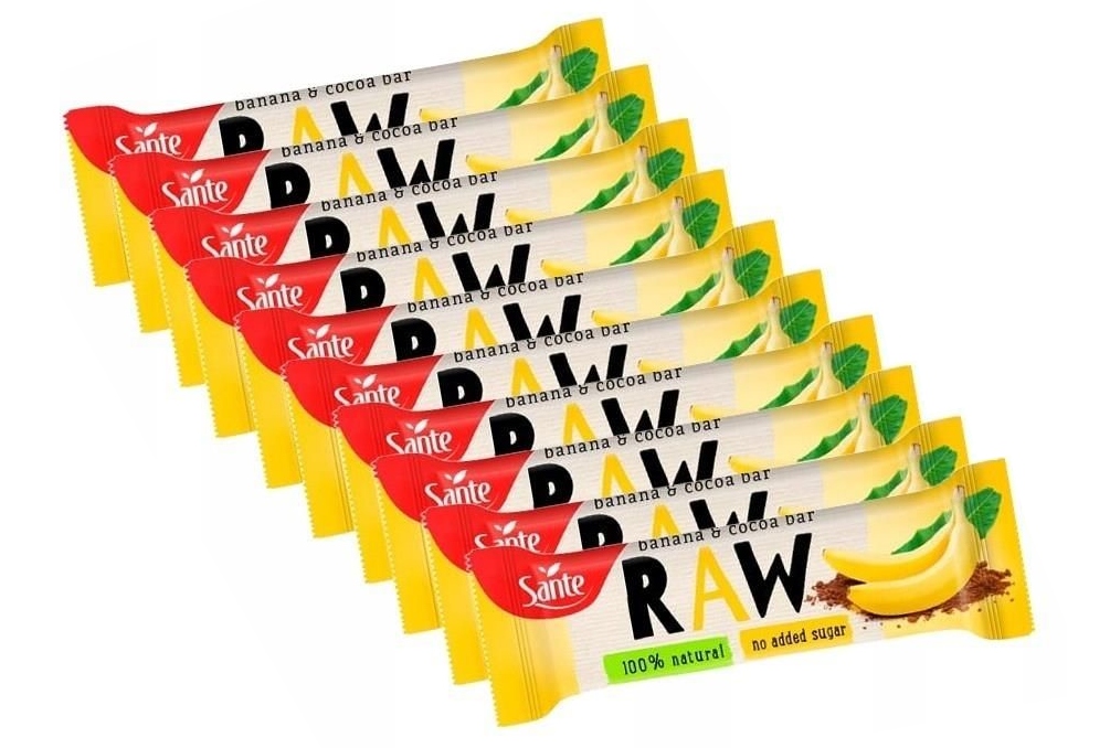 SANTE BATON RAW BANANOWO-KAKAOWY 10x35G NATURALNY - 11618167416 ...