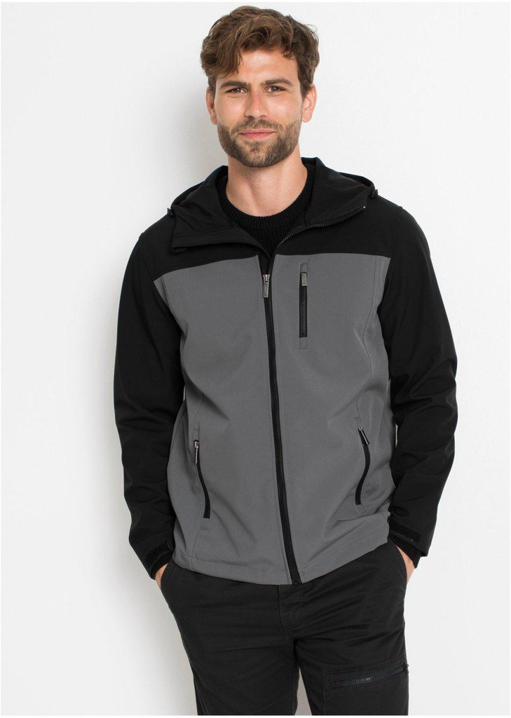 BONPRIX _LZ I0C SZARA KURTKA SOFTSHELL _/ 46 - 14299037298 - oficjalne archiwum Allegro