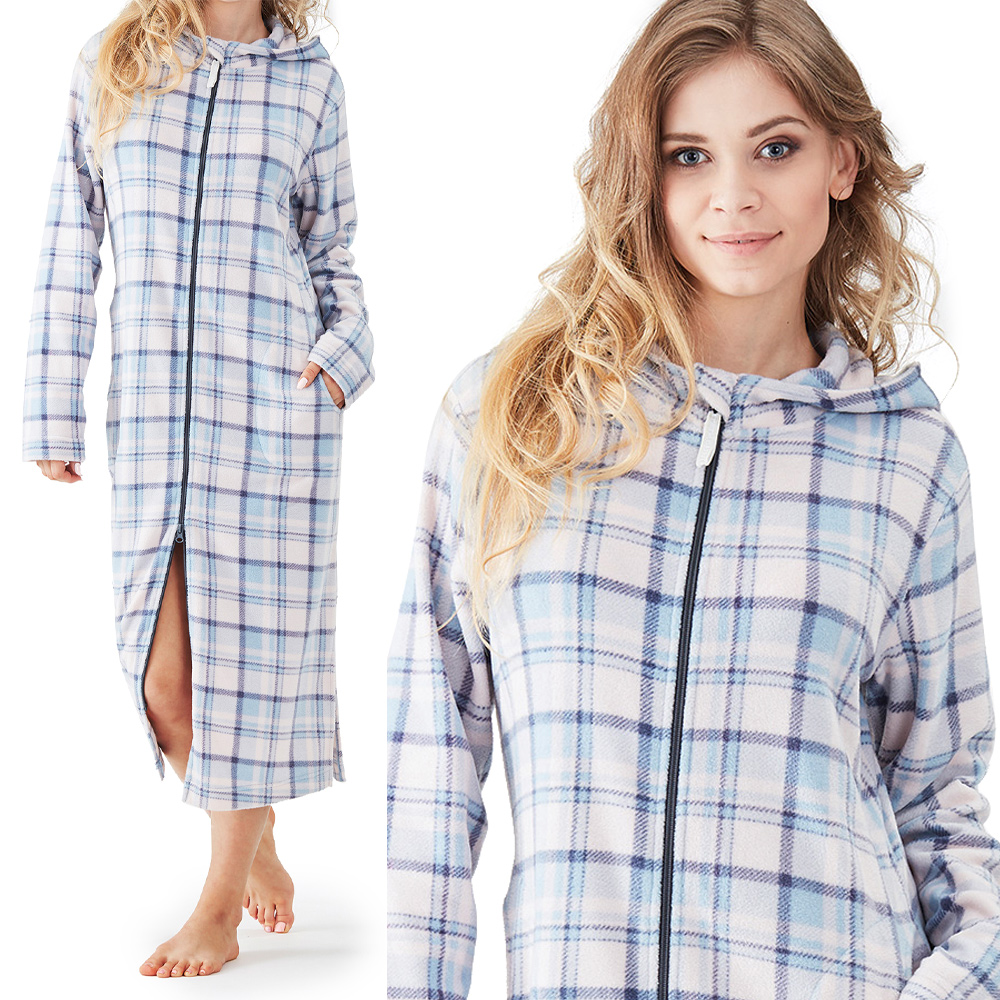 KEY LGL 443 DŁUGI SZLAFROK DAMSKI NA ZAMEK BEŻOWY/ - 7587697736 ...