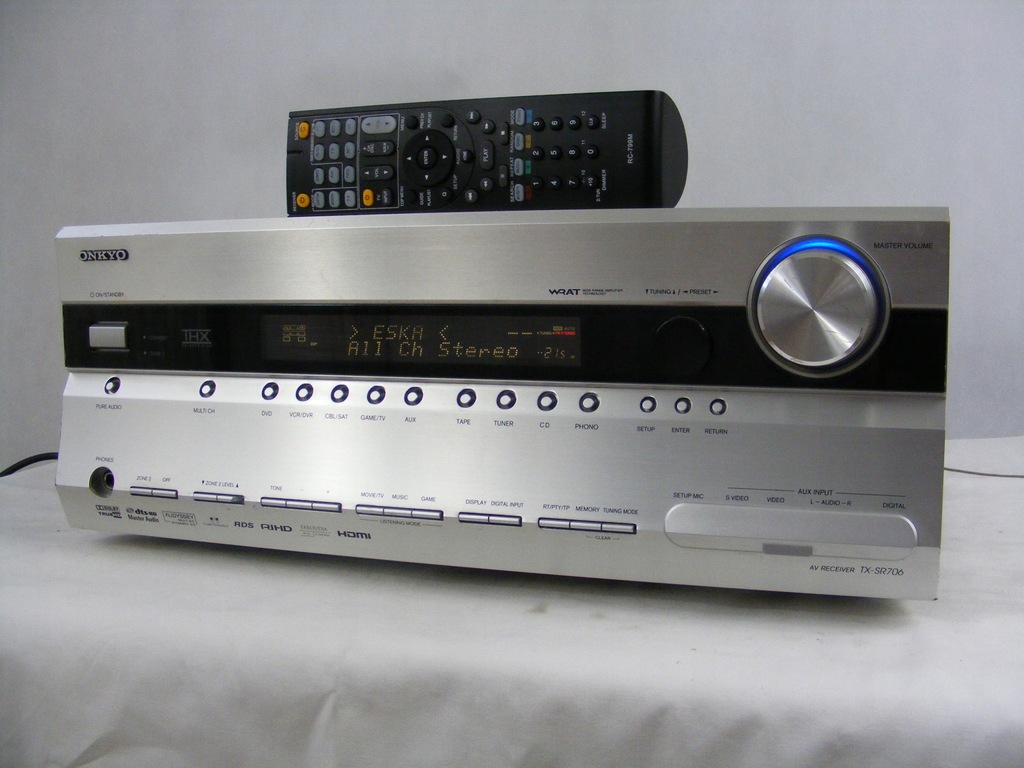 Amplituner ONKYO TX-SR706 HDMI/DTS/ (uszk.)(brak pilota) - 15168942951 - oficjalne archiwum Allegro