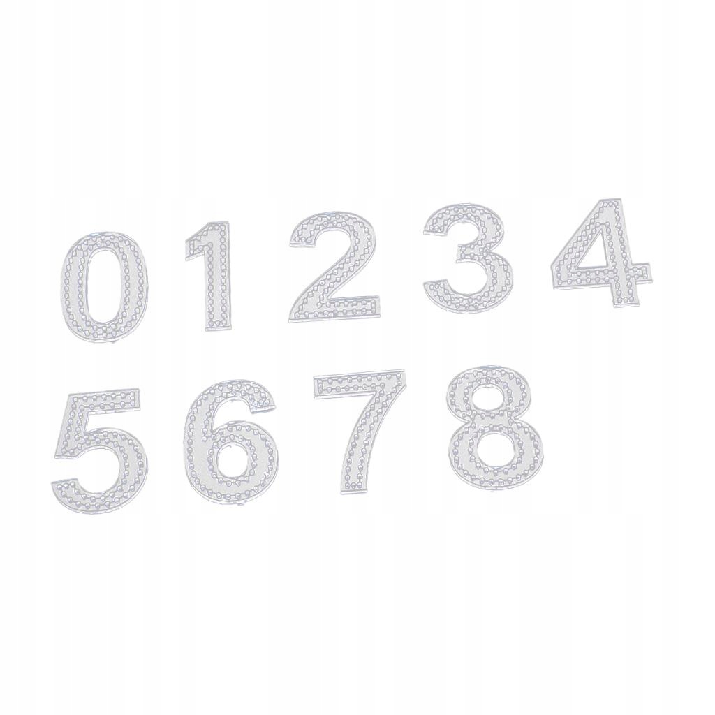 9 przezroczyste akrylowe cyfry wzór szablon - 12770066771 - oficjalne archiwum Allegro