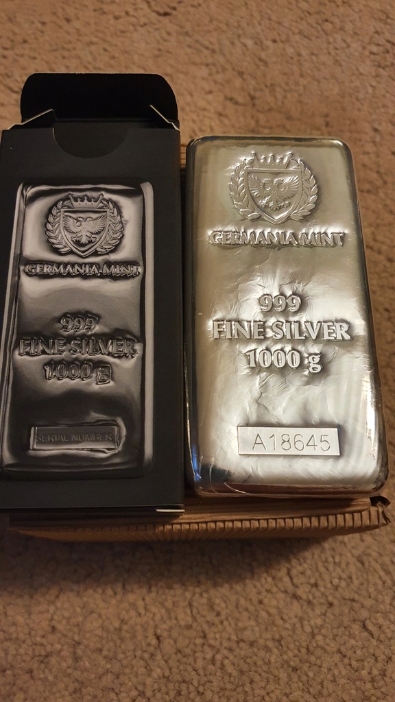 1KG Sztabka srebra German Mint 1000g od 1zł - 12632005526 - oficjalne ...