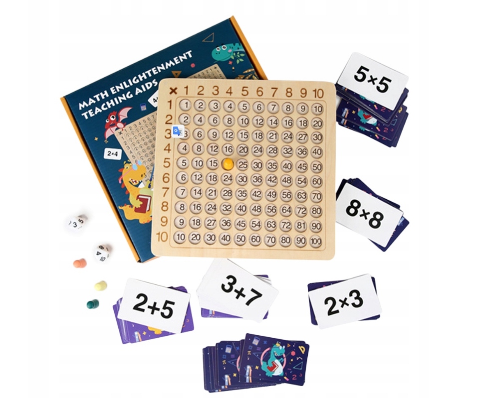 Drewniana gra Montessori Tablica mnożenia - 13360391069 - oficjalne ...