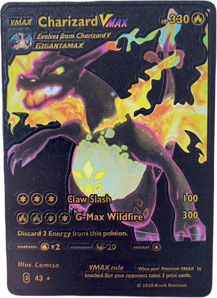 Czarna Karta Charizard V MAX - 13594196190 - oficjalne archiwum Allegro