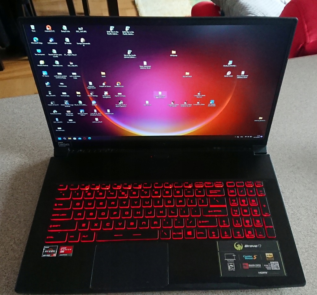 MSI Bravo 17 Ryzen 5 4600H Radeon 5500M super stan - 12394785309 ...
