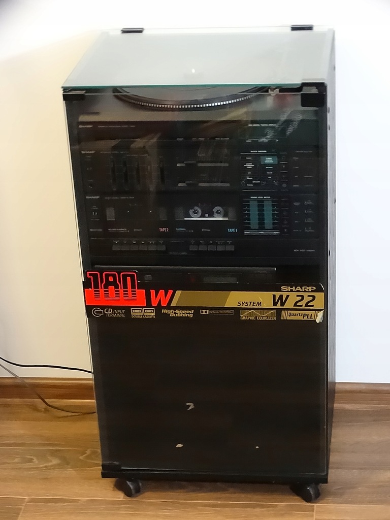 Wieża SHARP system-W22H (BK) + szafka oryginał - 12906665130 ...