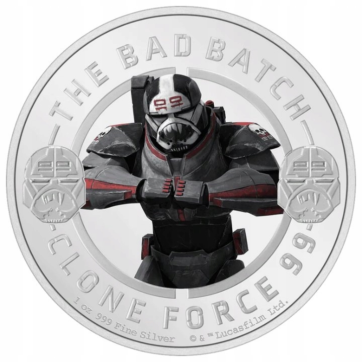 SW:The Bad Batch - Wrecker kolor 1oz Ag 2022 Proof - 13689703133 ...