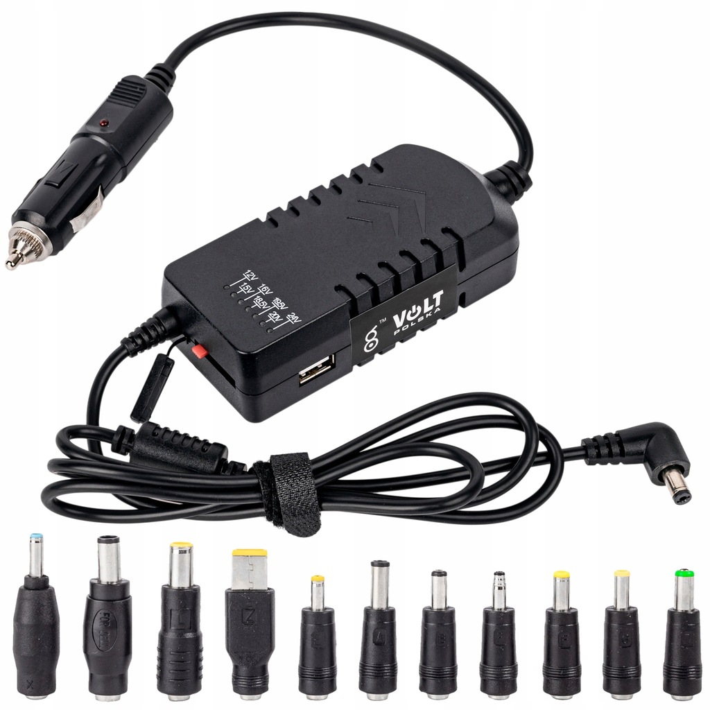 SAMOCHODOWY ZASILACZ ŁADOWARKA DO LAPTOPA 12V 24V - 13143320335 - oficjalne archiwum Allegro